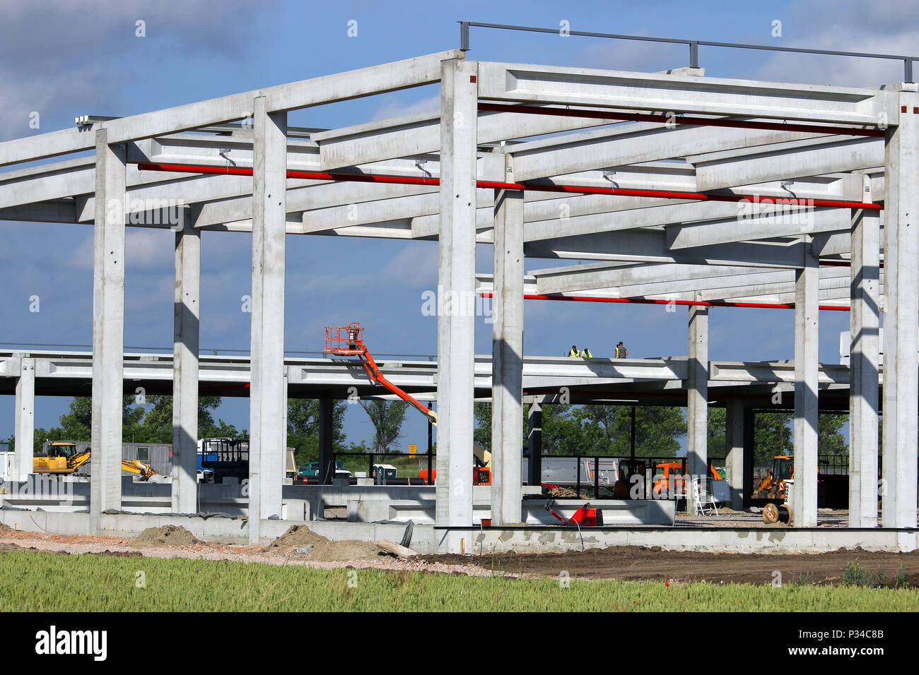 new factory construction site industry zone Stock Photo - Alamy