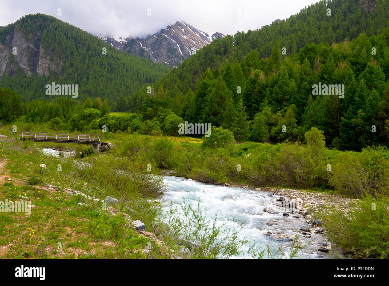 Landscape in the Queyras region in the french alps Stock Photo - Alamy