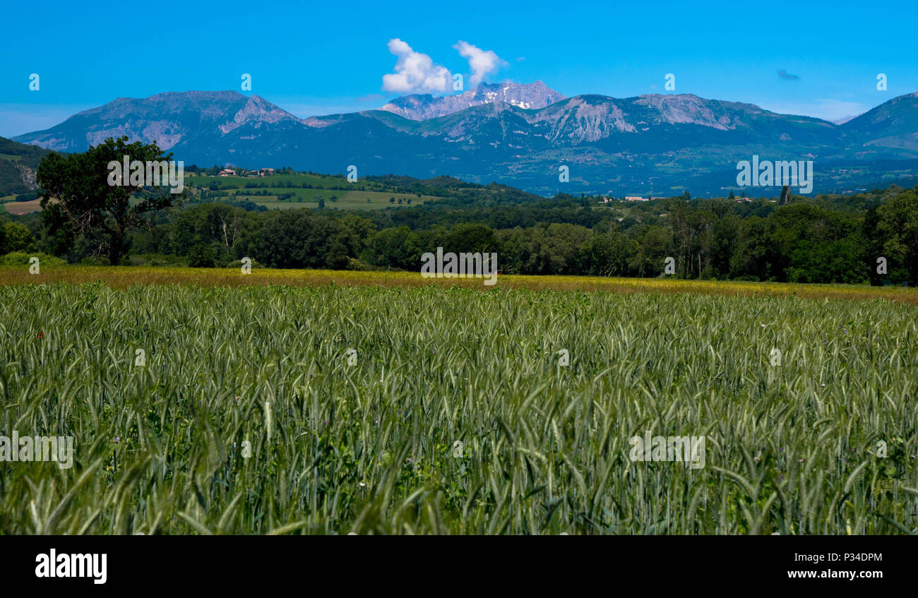landscape in the French alps near the city of Gap Stock Photo - Alamy