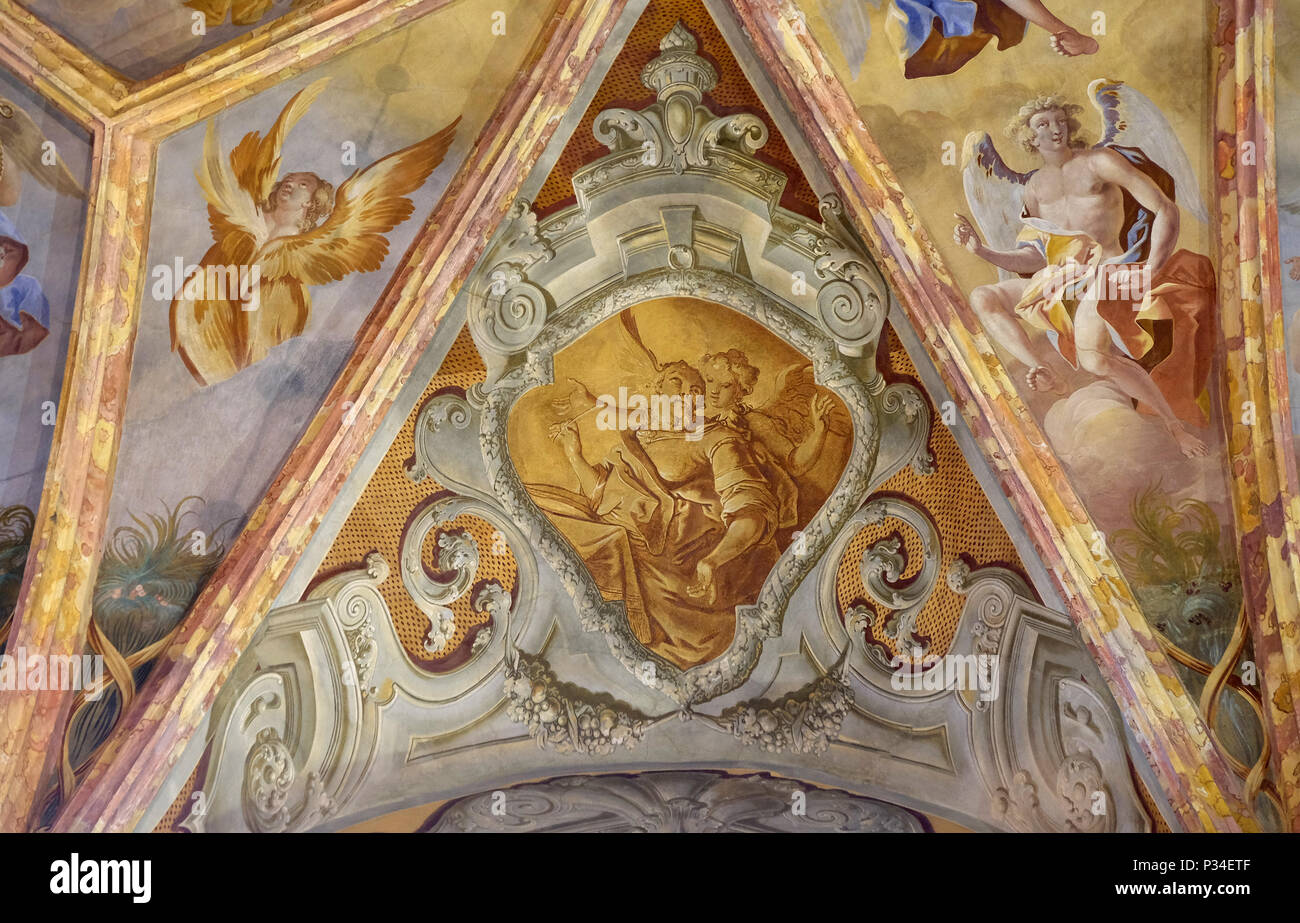 Saint Matthew the Evangelist, fresco in the church of Immaculate ...