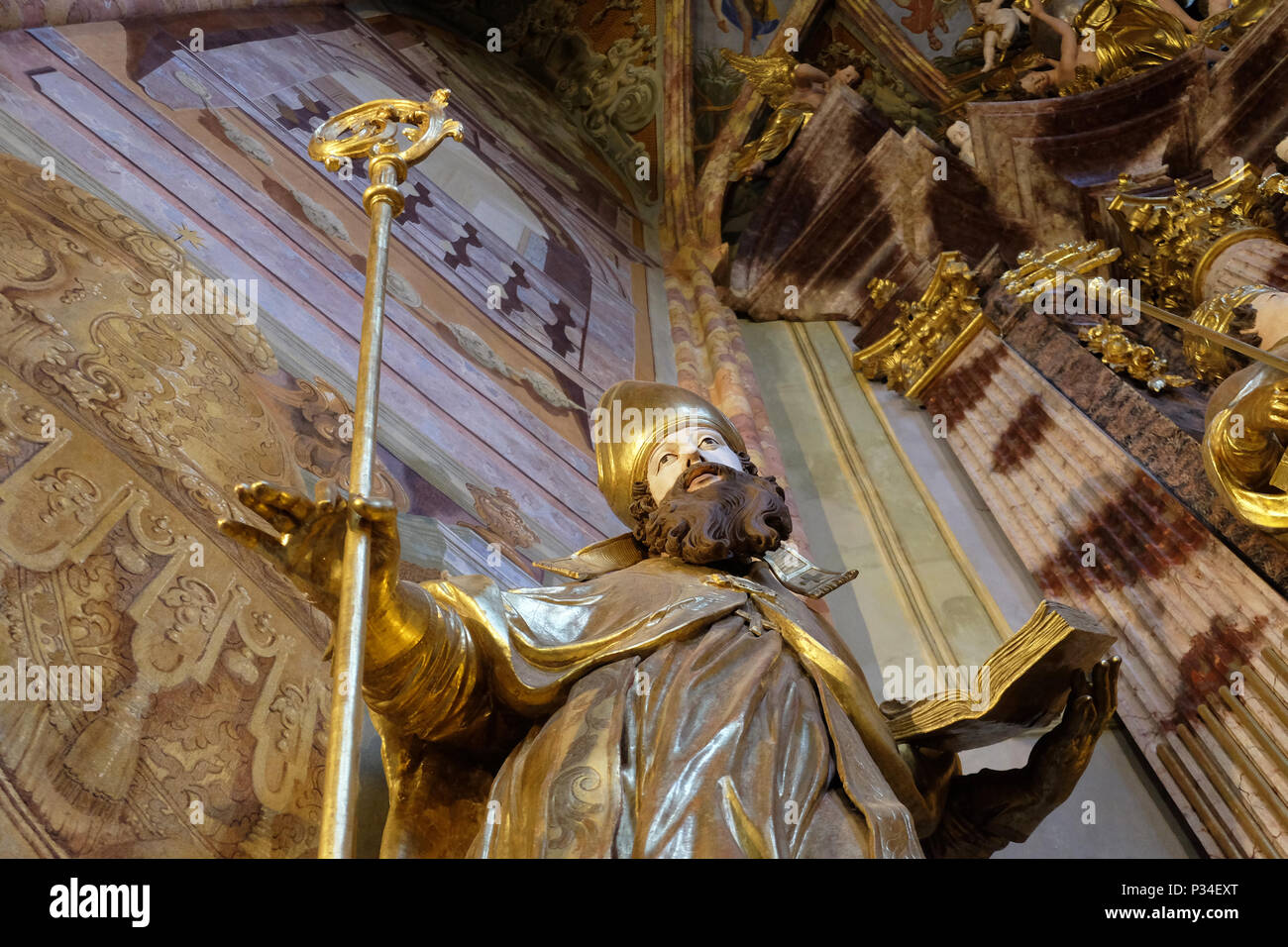 Saint Ambrose statue in the church of Immaculate Conception in ...