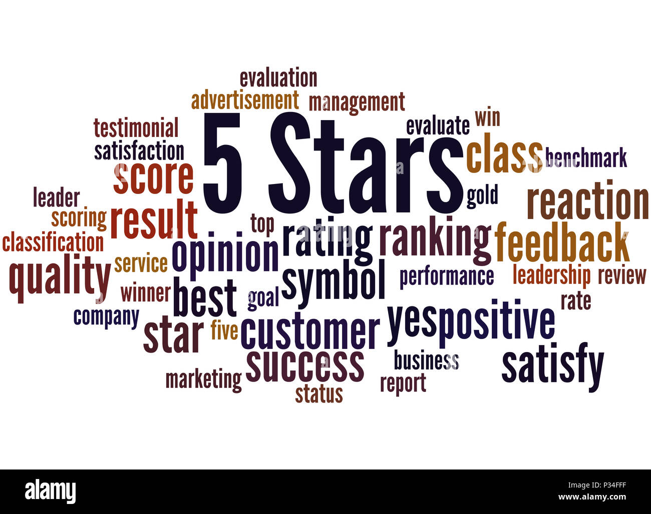 5 Stars, word cloud concept on black background Stock Photo - Alamy