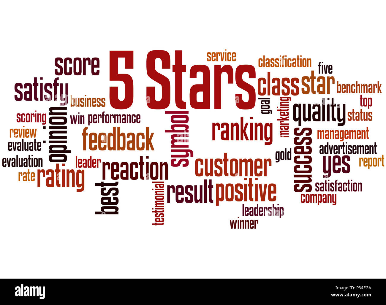 5 Stars, word cloud concept on white background Stock Photo - Alamy
