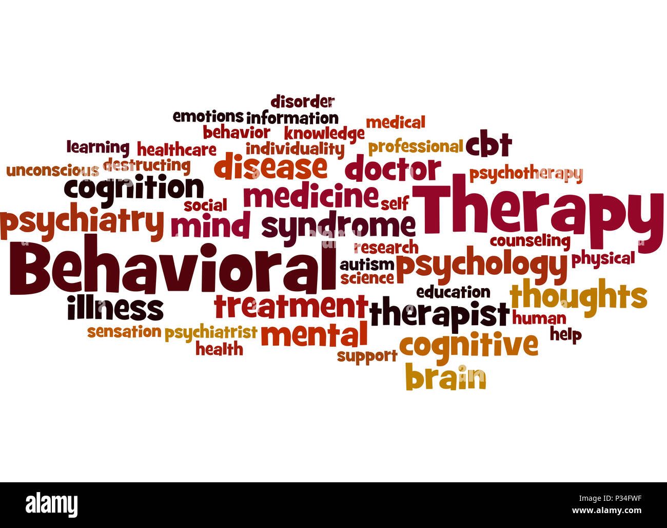 Behavioral Therapy, word cloud concept on white background Stock Photo ...