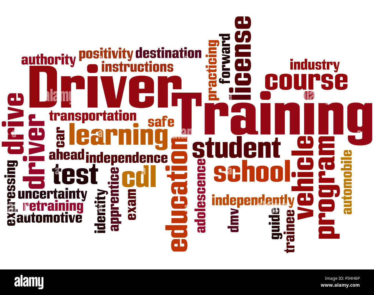 Driver Training, word cloud concept on white background Stock Photo - Alamy