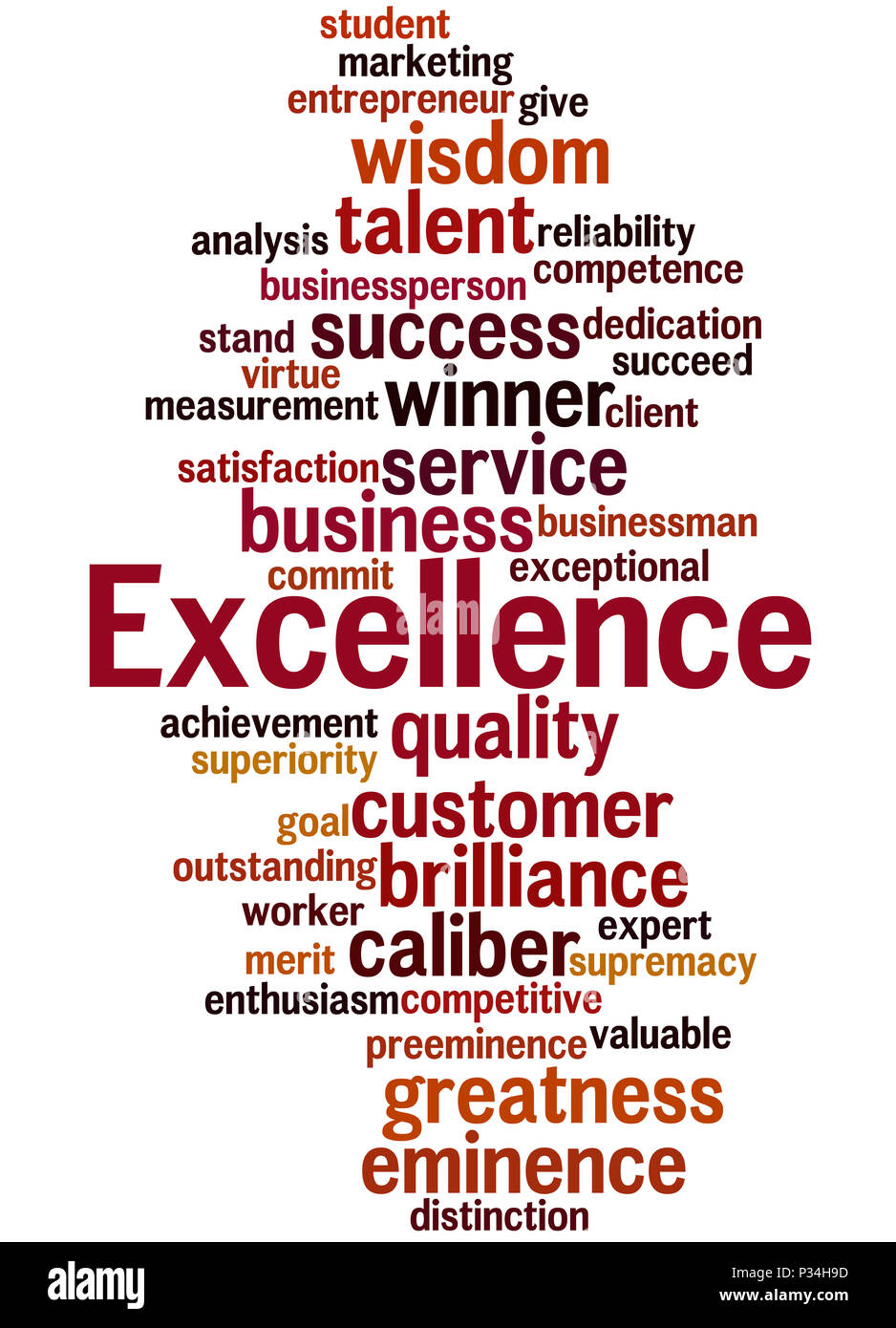 Excellence, word cloud concept on white background Stock Photo - Alamy