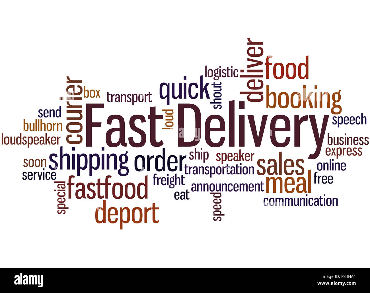 Fast Delivery, word cloud concept on white background Stock Photo - Alamy