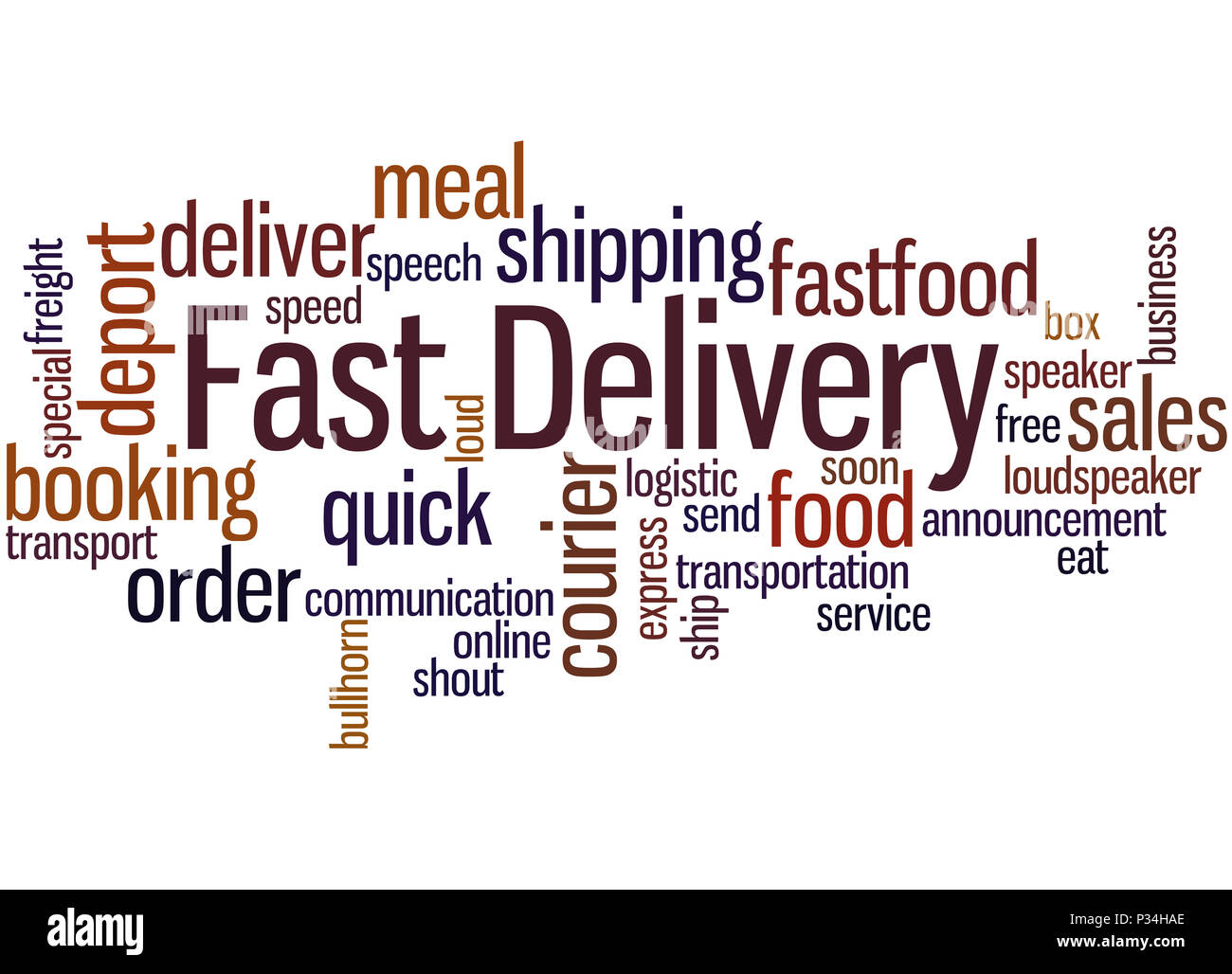 Fast Delivery, word cloud concept on white background Stock Photo - Alamy