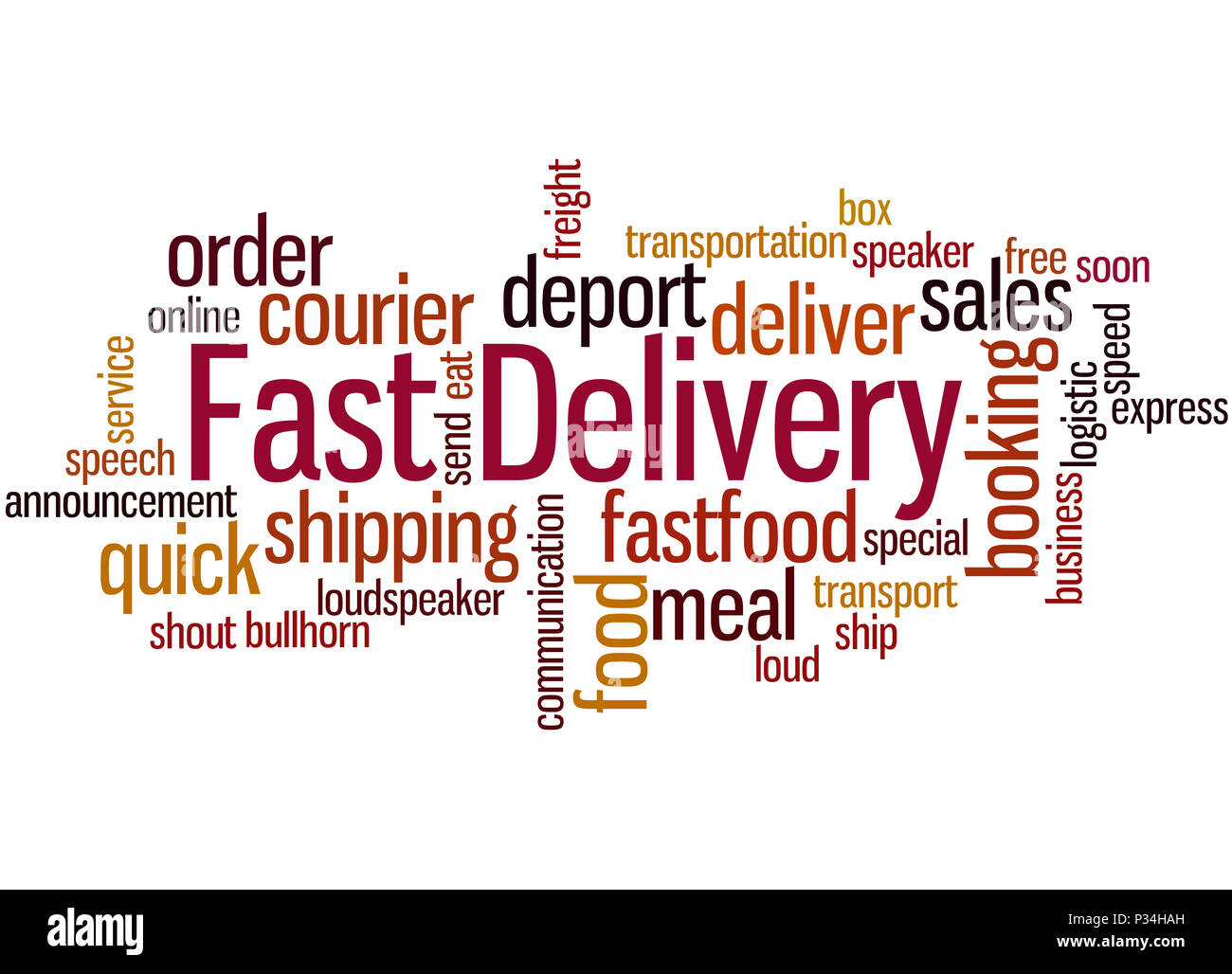 Fast Delivery, word cloud concept on white background Stock Photo - Alamy