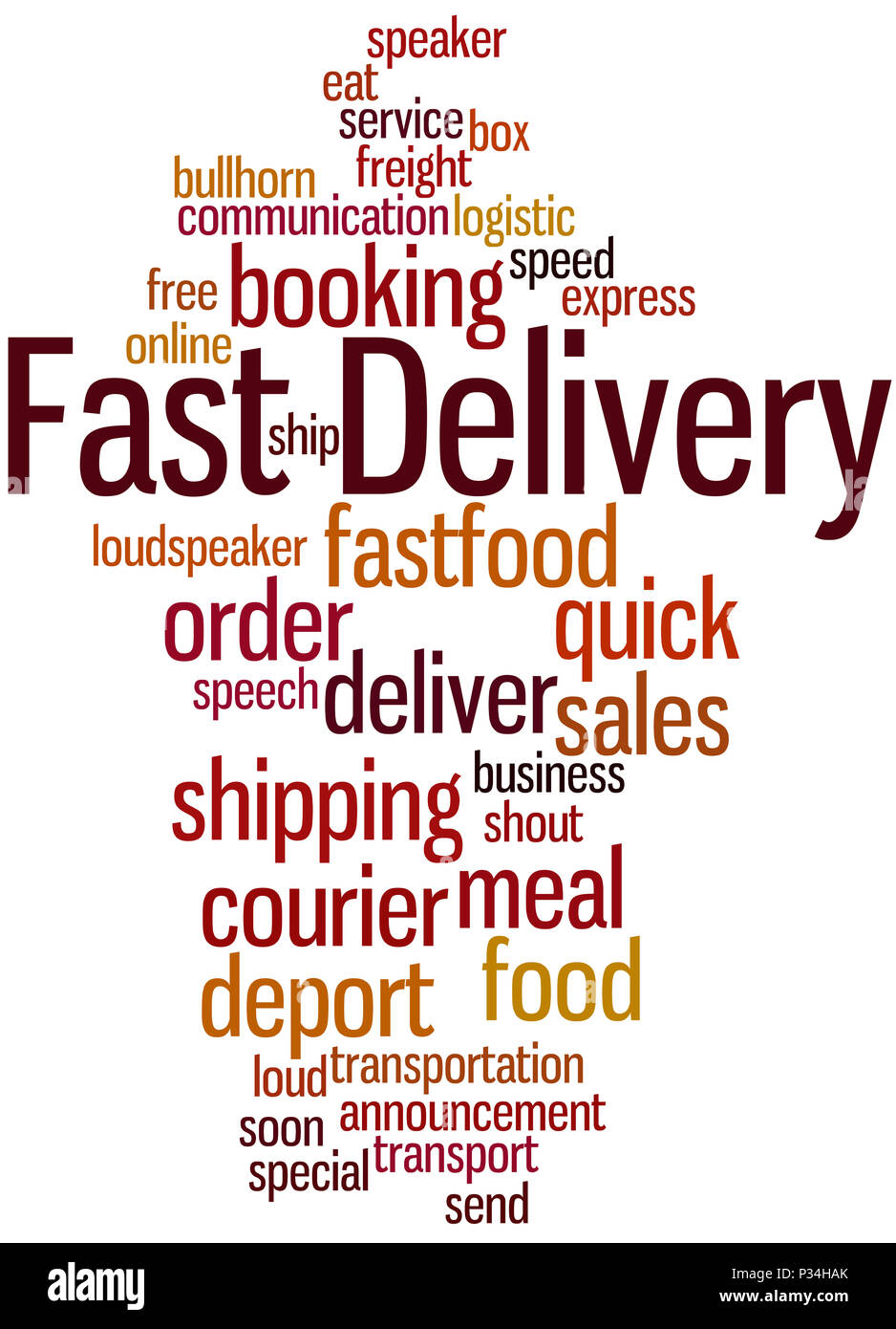Fast Delivery, word cloud concept on white background Stock Photo - Alamy