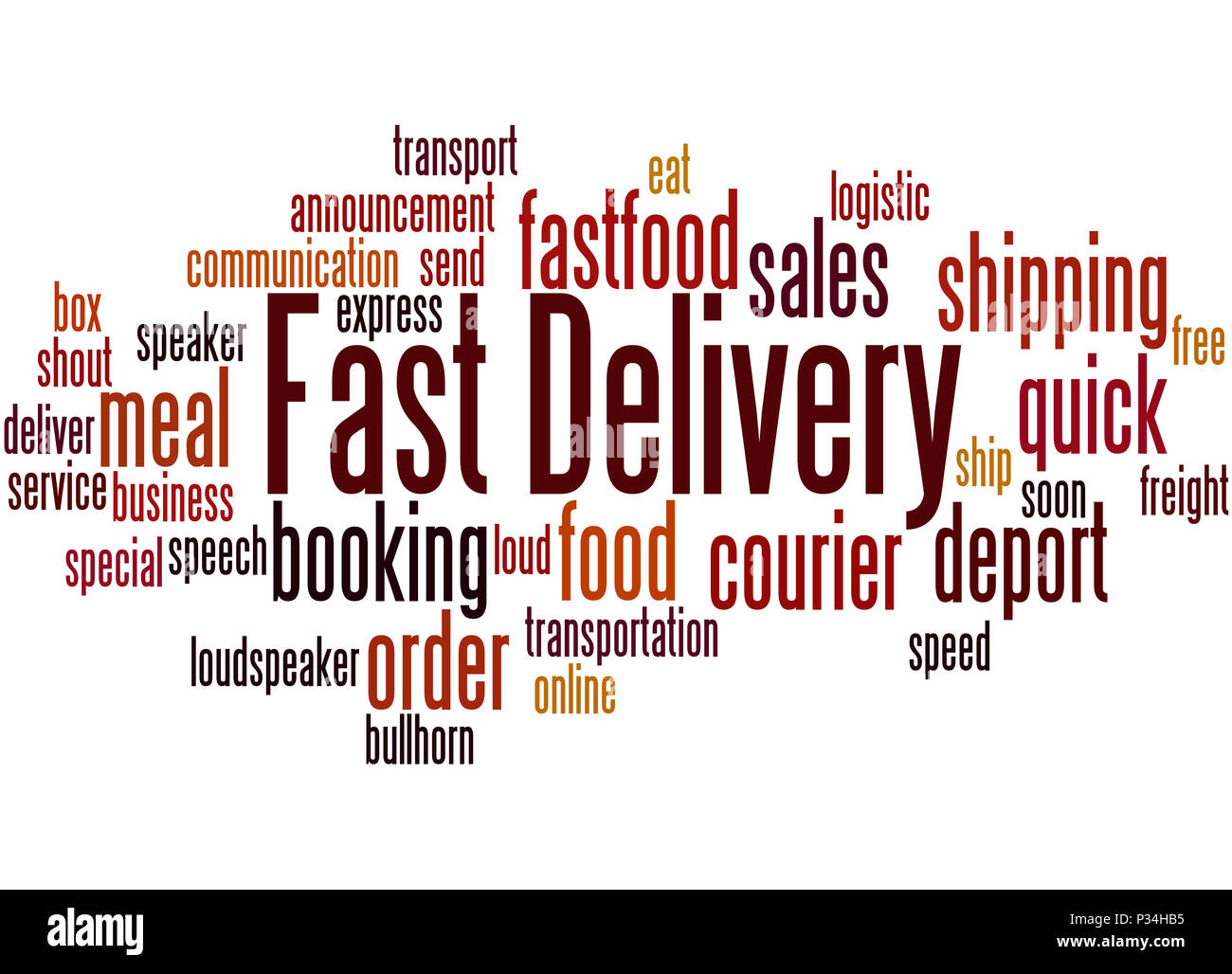 Fast Delivery, word cloud concept on white background Stock Photo - Alamy