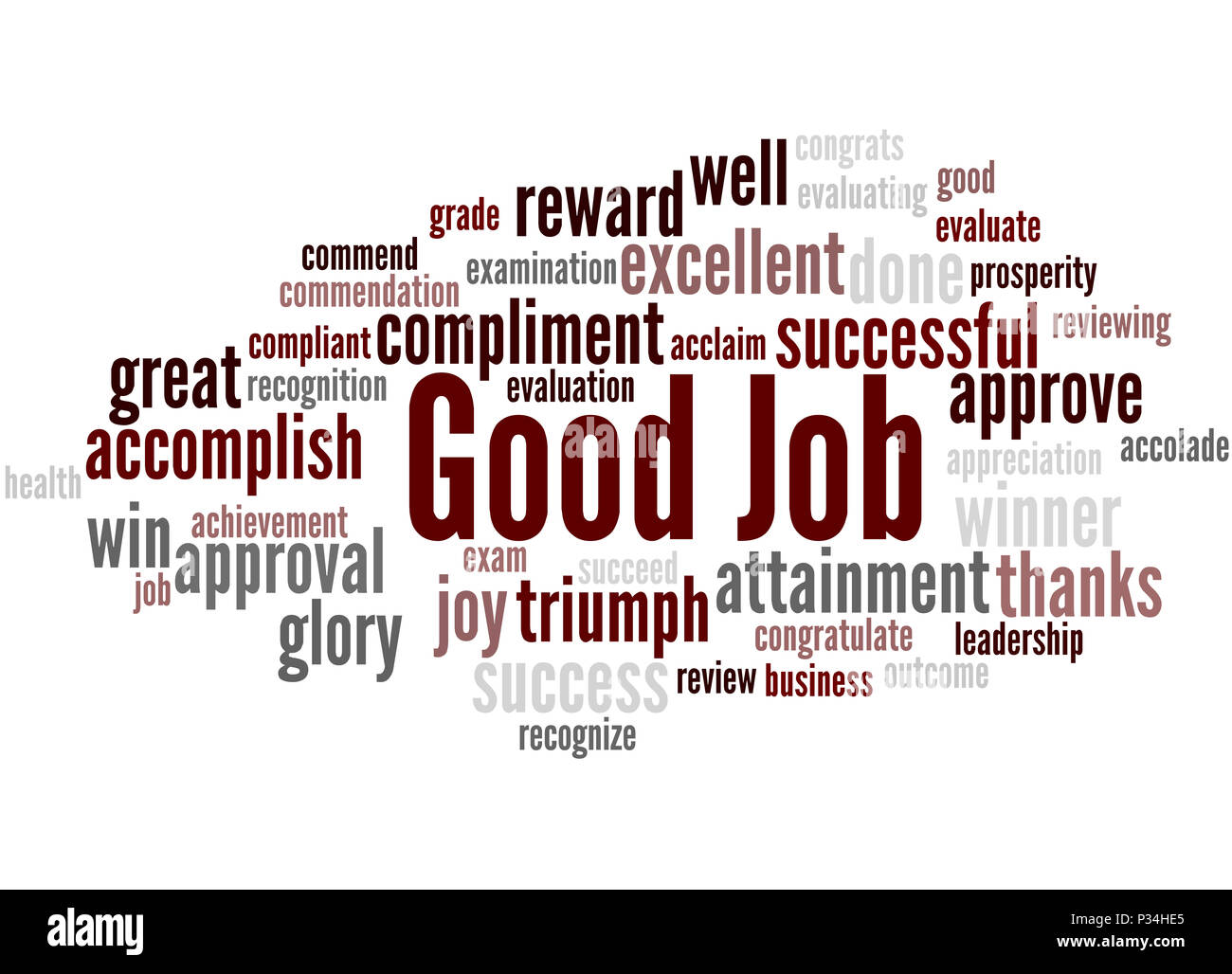 Good Job, word cloud concept on white background Stock Photo - Alamy