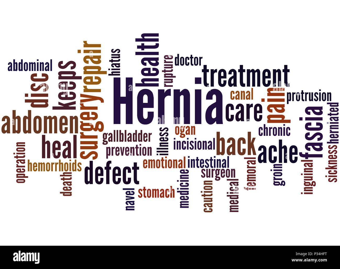 Hernia, word cloud concept on white background Stock Photo - Alamy