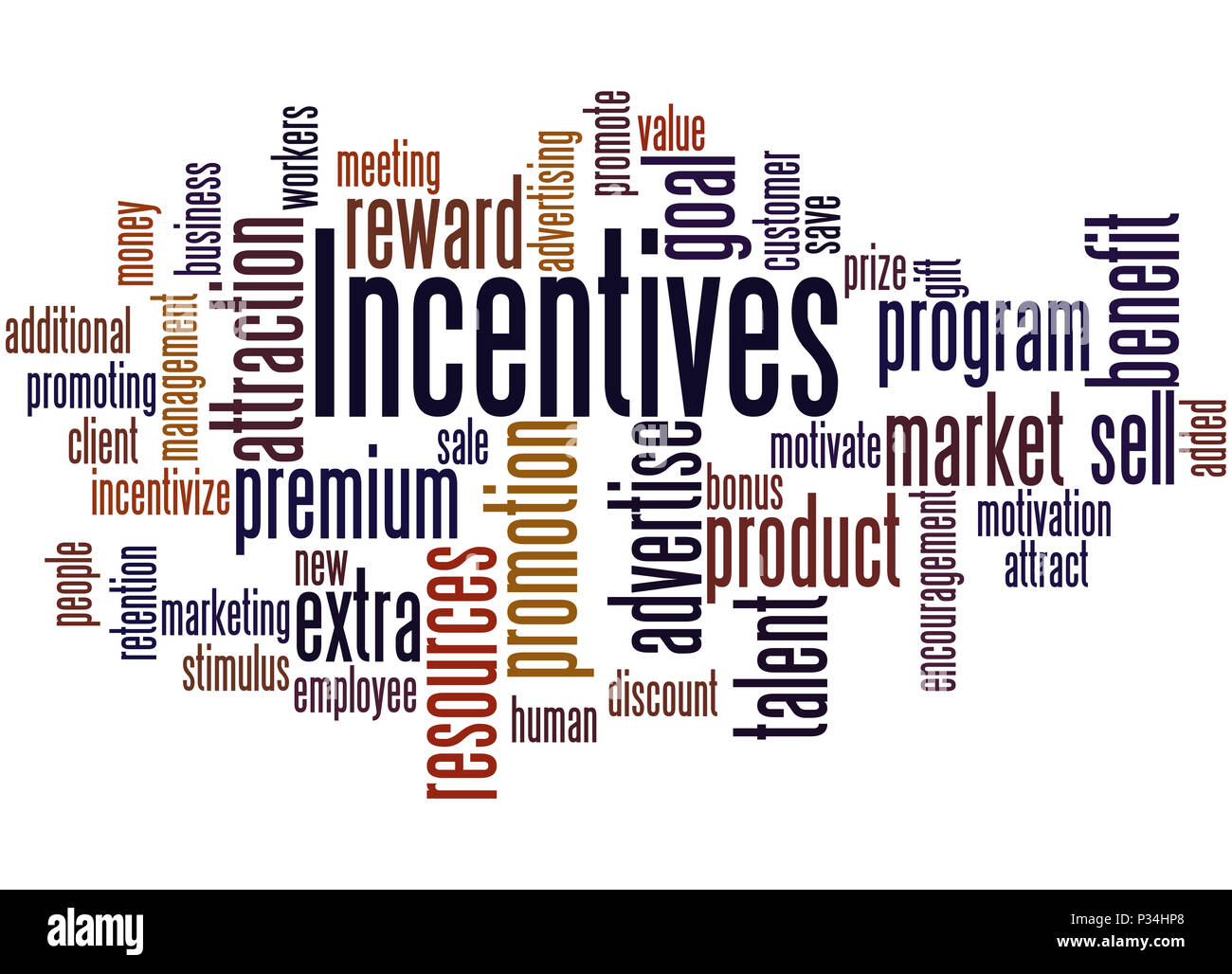 Incentives, word cloud concept on white background Stock Photo - Alamy