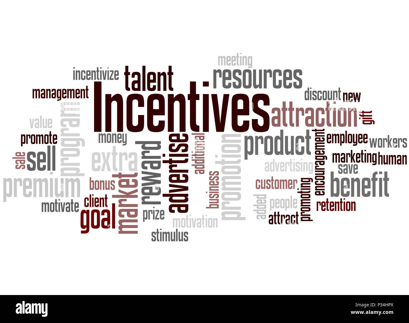 Incentives, word cloud concept on white background Stock Photo - Alamy
