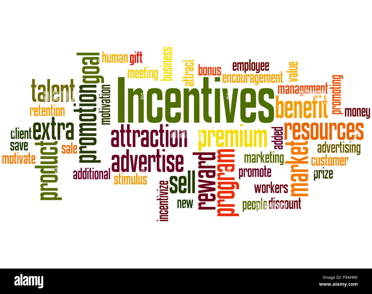 Incentives, word cloud concept on white background Stock Photo - Alamy