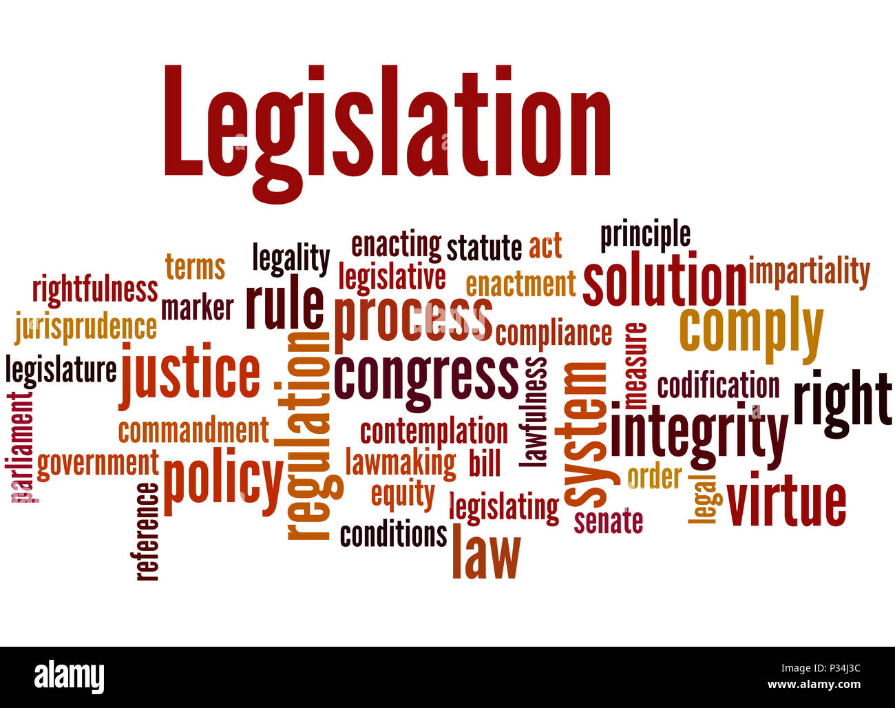 Legislation, word cloud concept on white background Stock Photo - Alamy