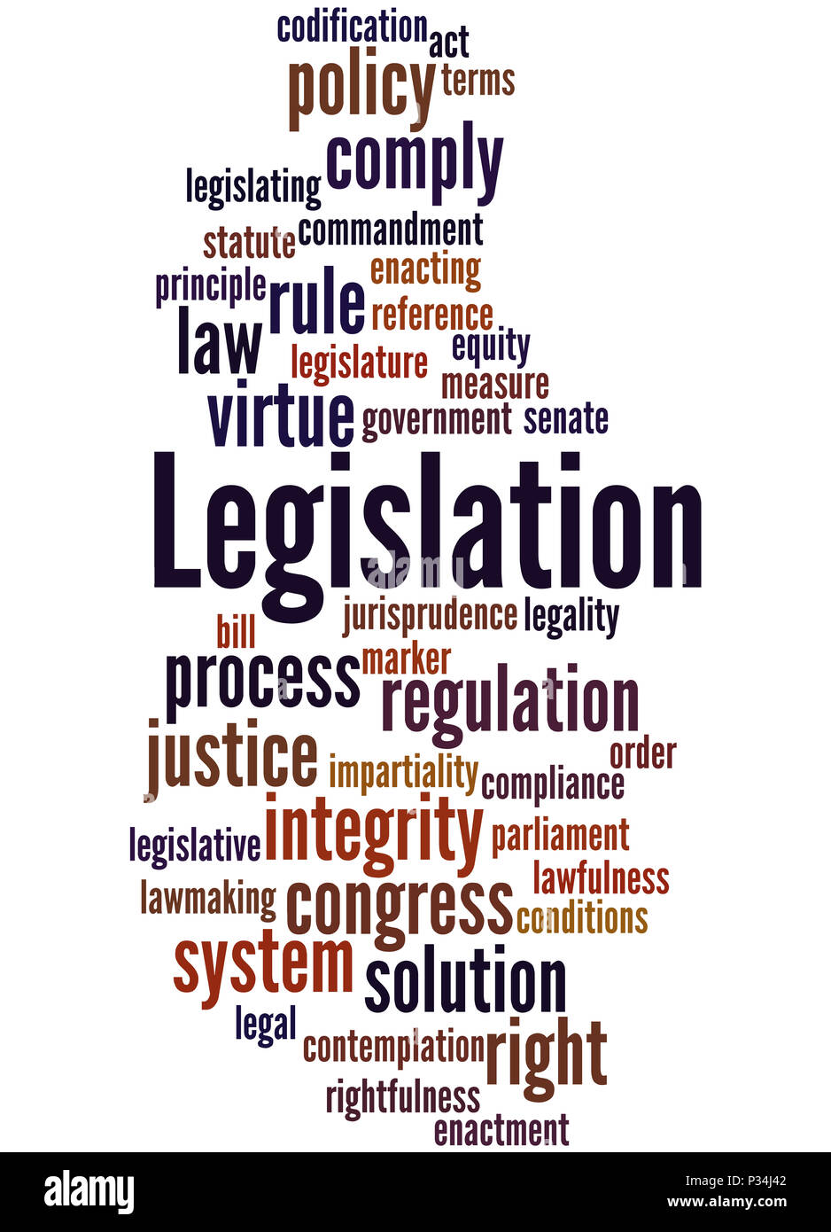 Legislation, word cloud concept on white background Stock Photo - Alamy