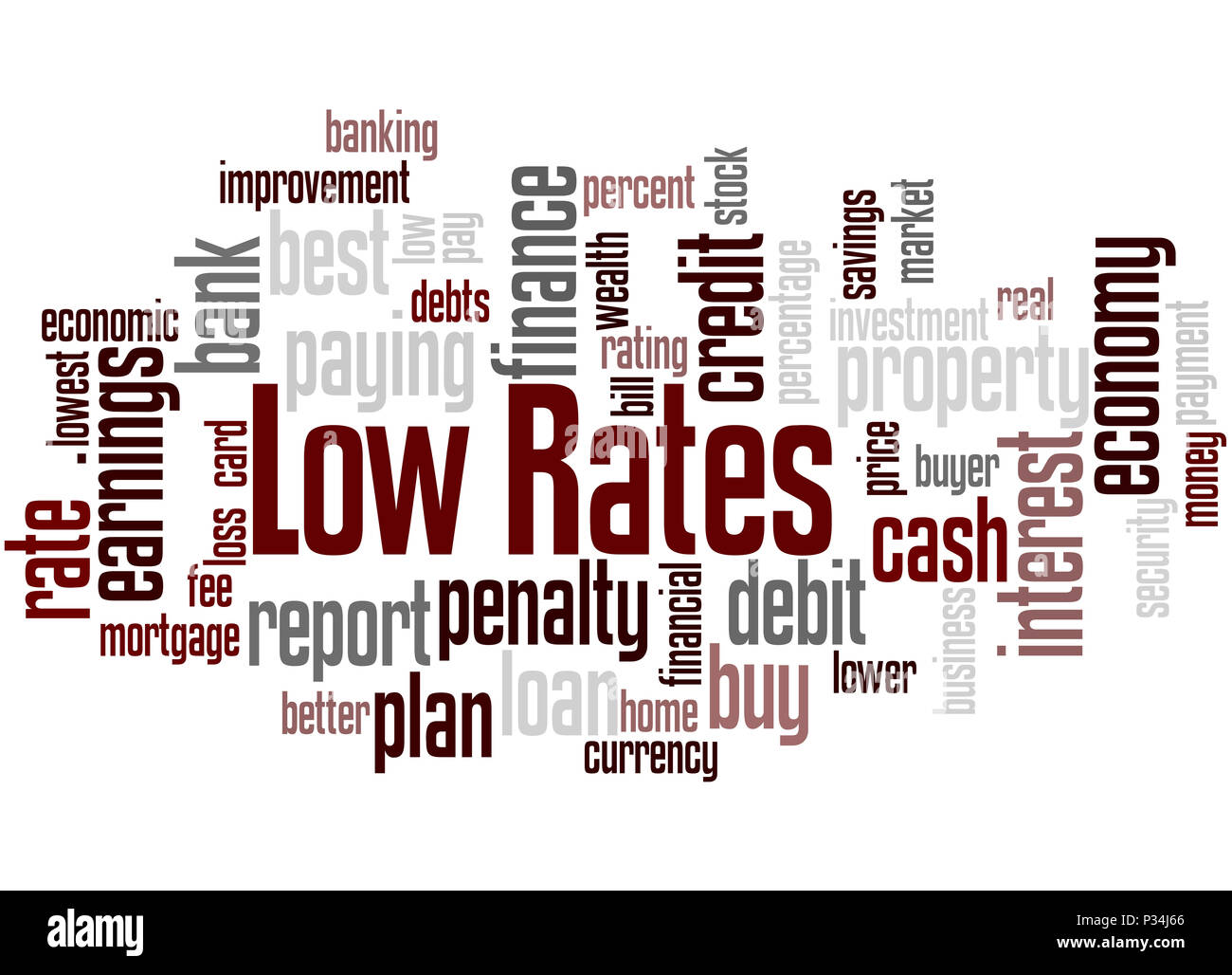 Low Rates, word cloud concept on white background Stock Photo - Alamy