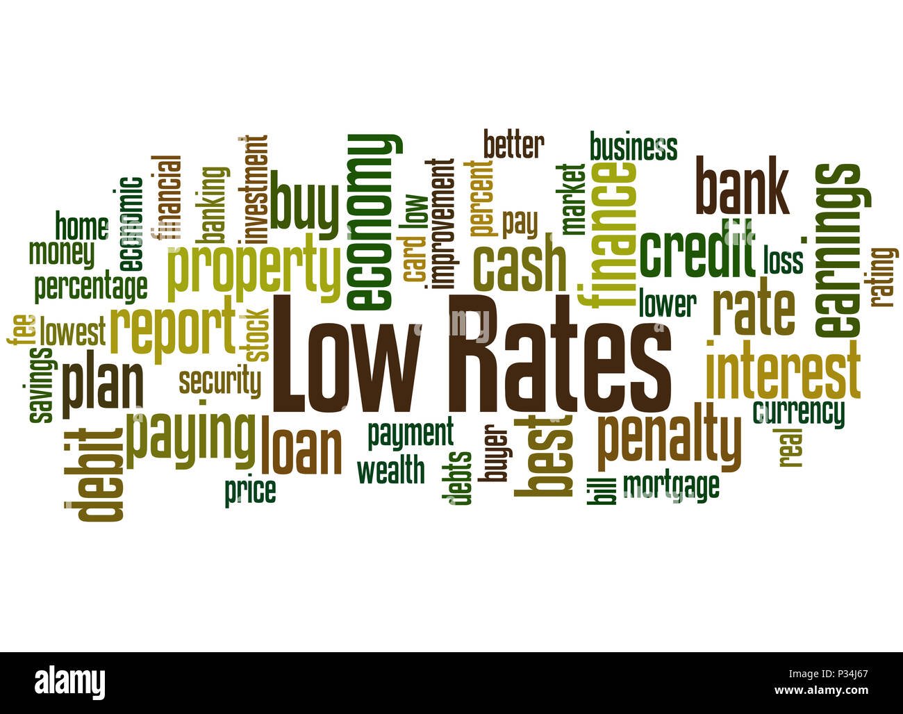 Low Rates, word cloud concept on white background Stock Photo - Alamy