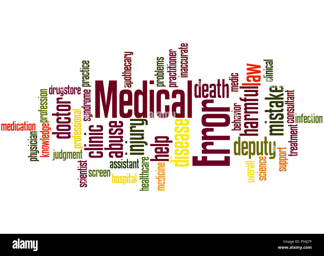 Medical Error, word cloud concept on white background Stock Photo - Alamy