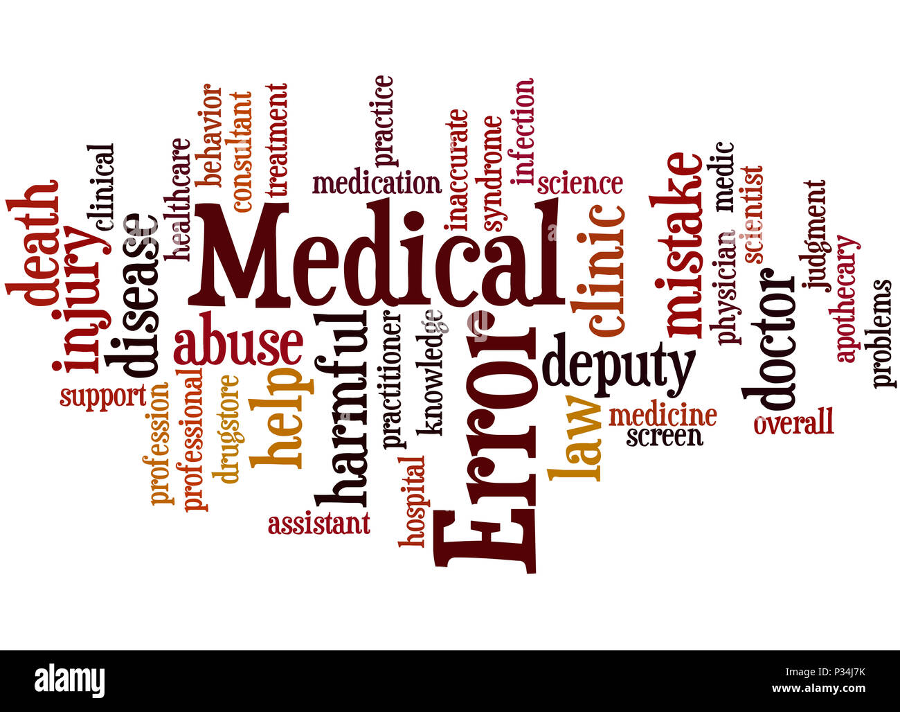 Medical Error, word cloud concept on white background Stock Photo - Alamy