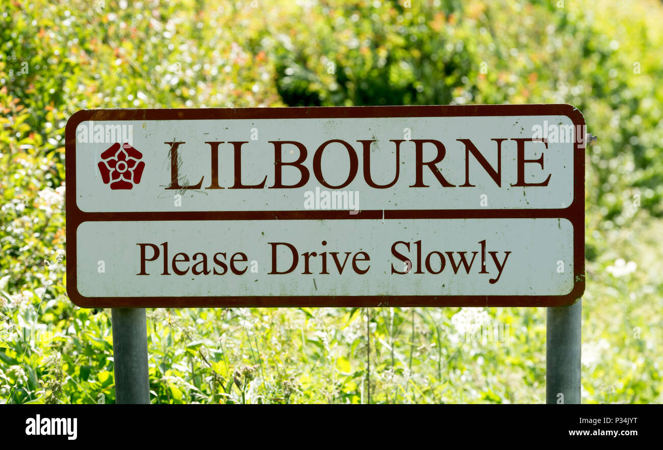 Lilbourne village sign, Northamptonshire, England, UK Stock Photo - Alamy