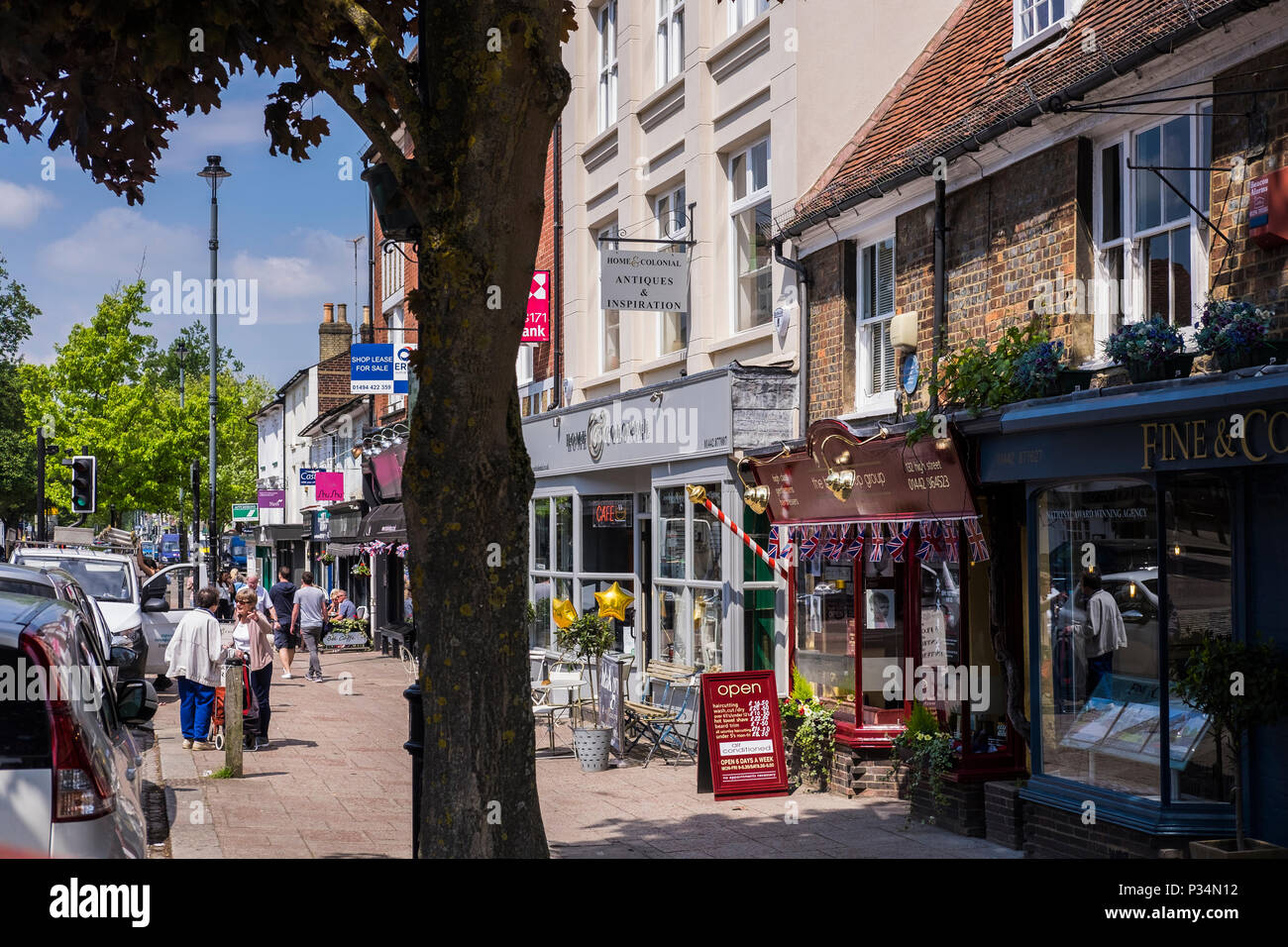Berkhamsted Town Centre High Street High Resolution Stock Photography ...