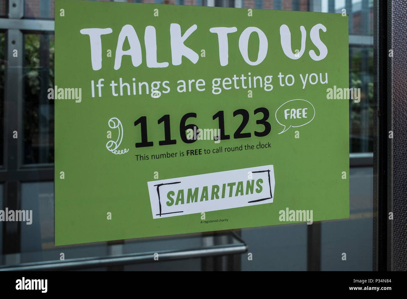 Samaritans help sign on the platform of St.Albans city station ...