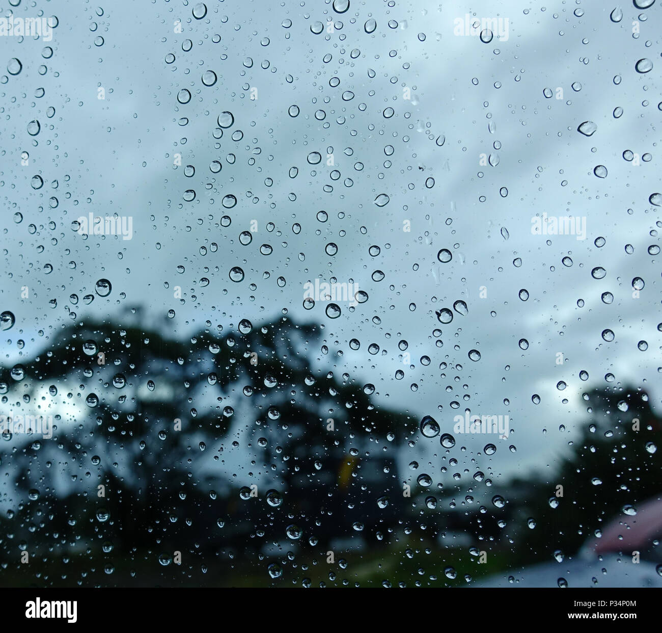 Water droplets on window Stock Photo - Alamy