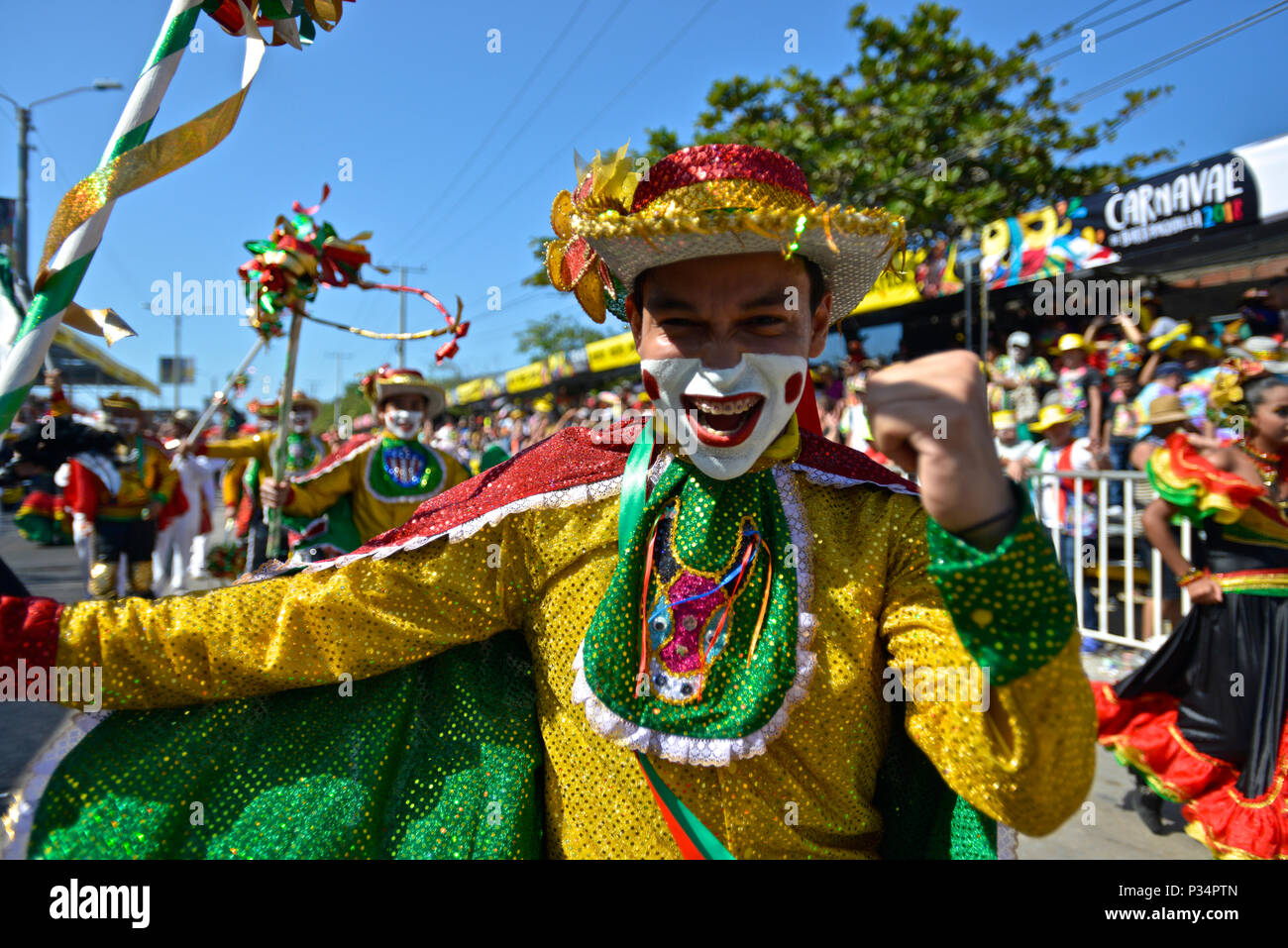 Garabato Dance, the eternal fight between life and death Stock Photo ...