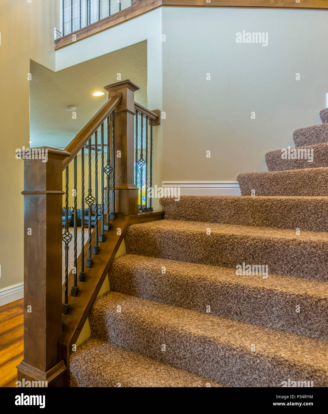 Wooden banister hi-res stock photography and images - Alamy