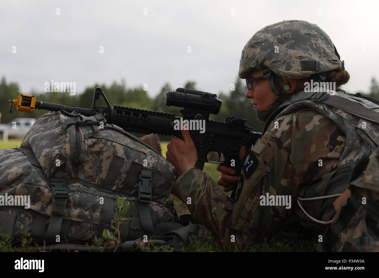 U.S. Army Reserve Sgt. Katie Nadeau, a combat medic from Fort Wayne ...