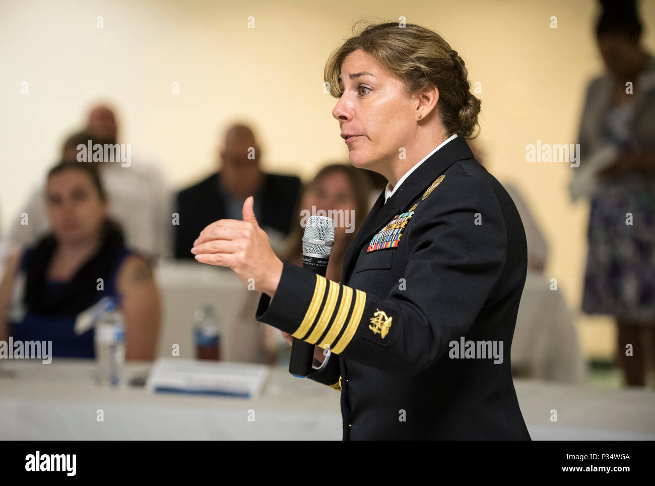 U.S. Navy Capt. Kimberly Elenberg, director of Joint Force Fitness at ...