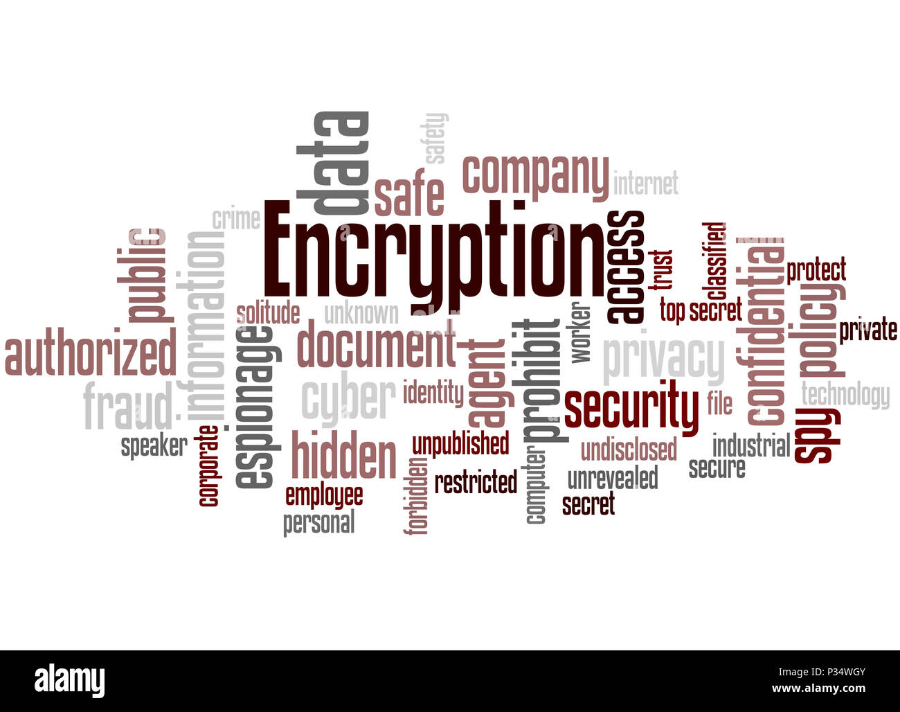 Encryption, word cloud concept on white background Stock Photo - Alamy
