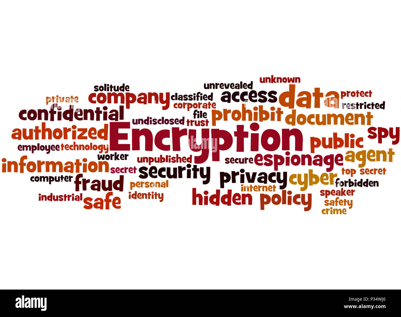 Encryption, word cloud concept on white background Stock Photo - Alamy