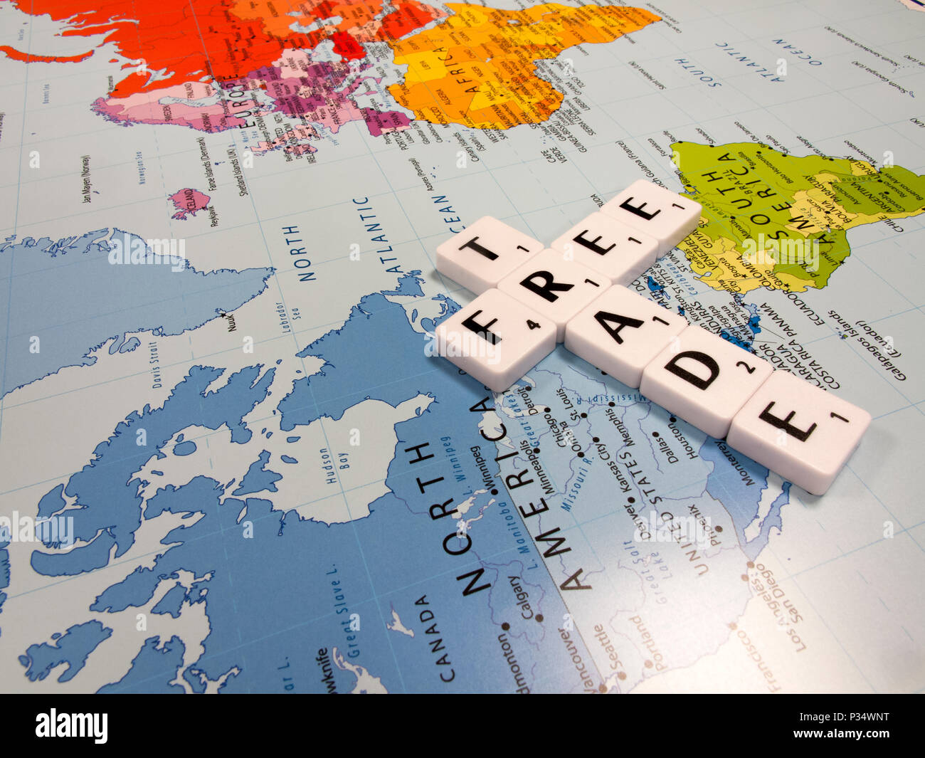 Tariffs world map hi-res stock photography and images - Alamy