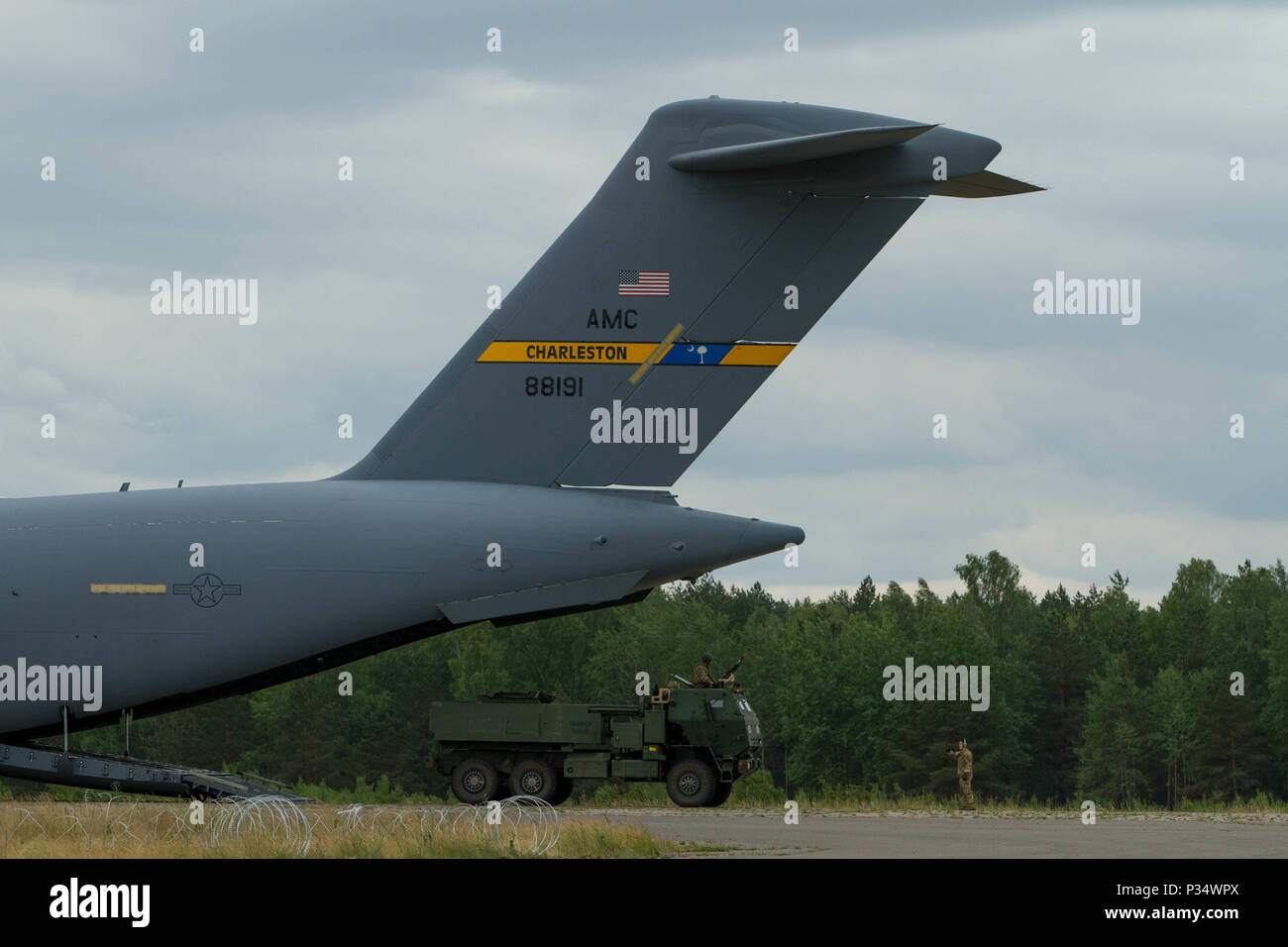 A Boeing C-17 Globemaster III from U.S. Air Force's 628th Air Base Wing ...