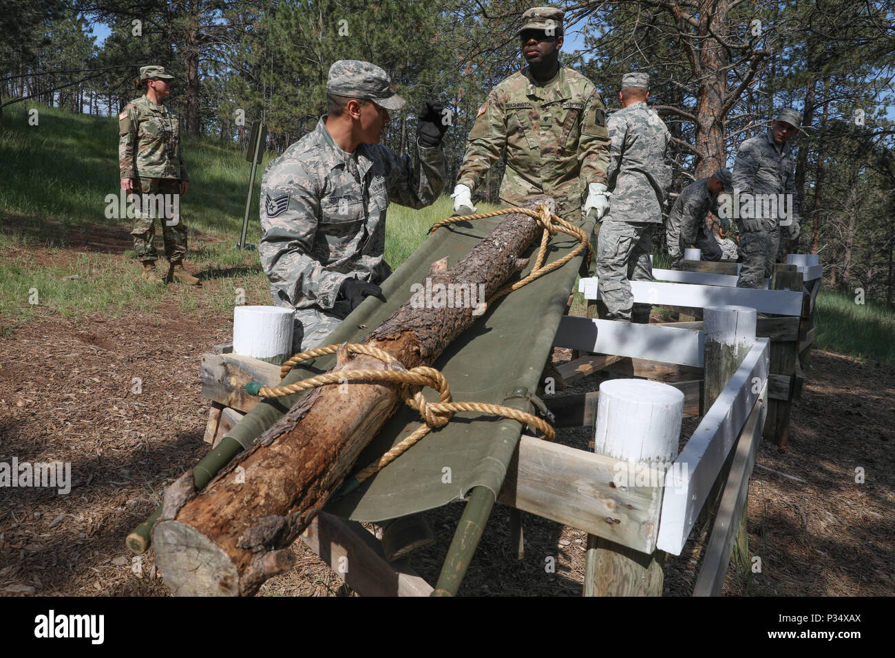 U.S. Airmen with the 28th Logistics Readiness Squadron, and Soldiers ...