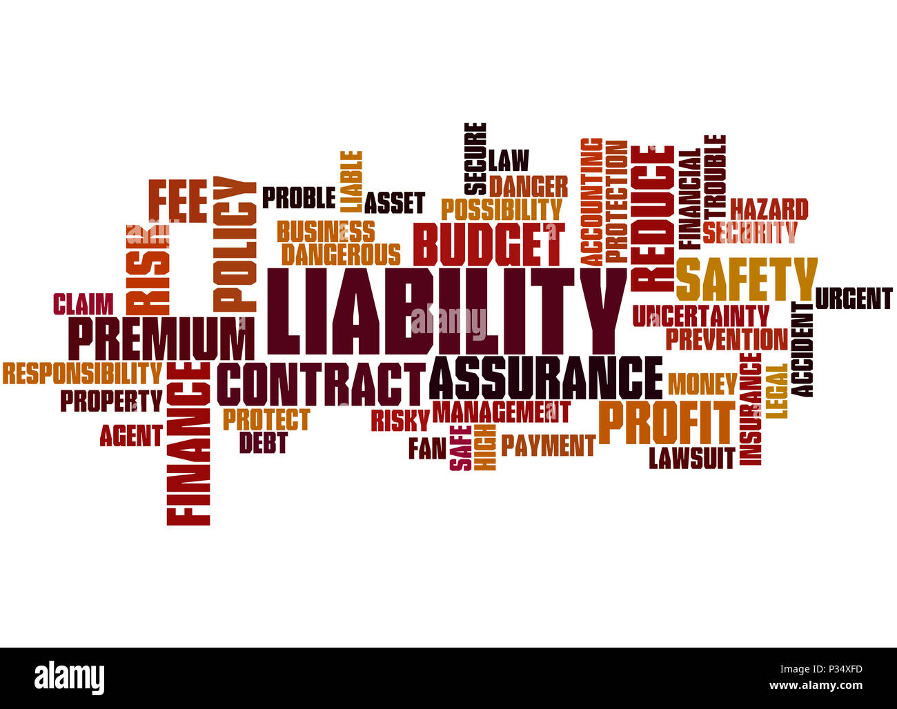 Liability, word cloud concept on white background Stock Photo - Alamy