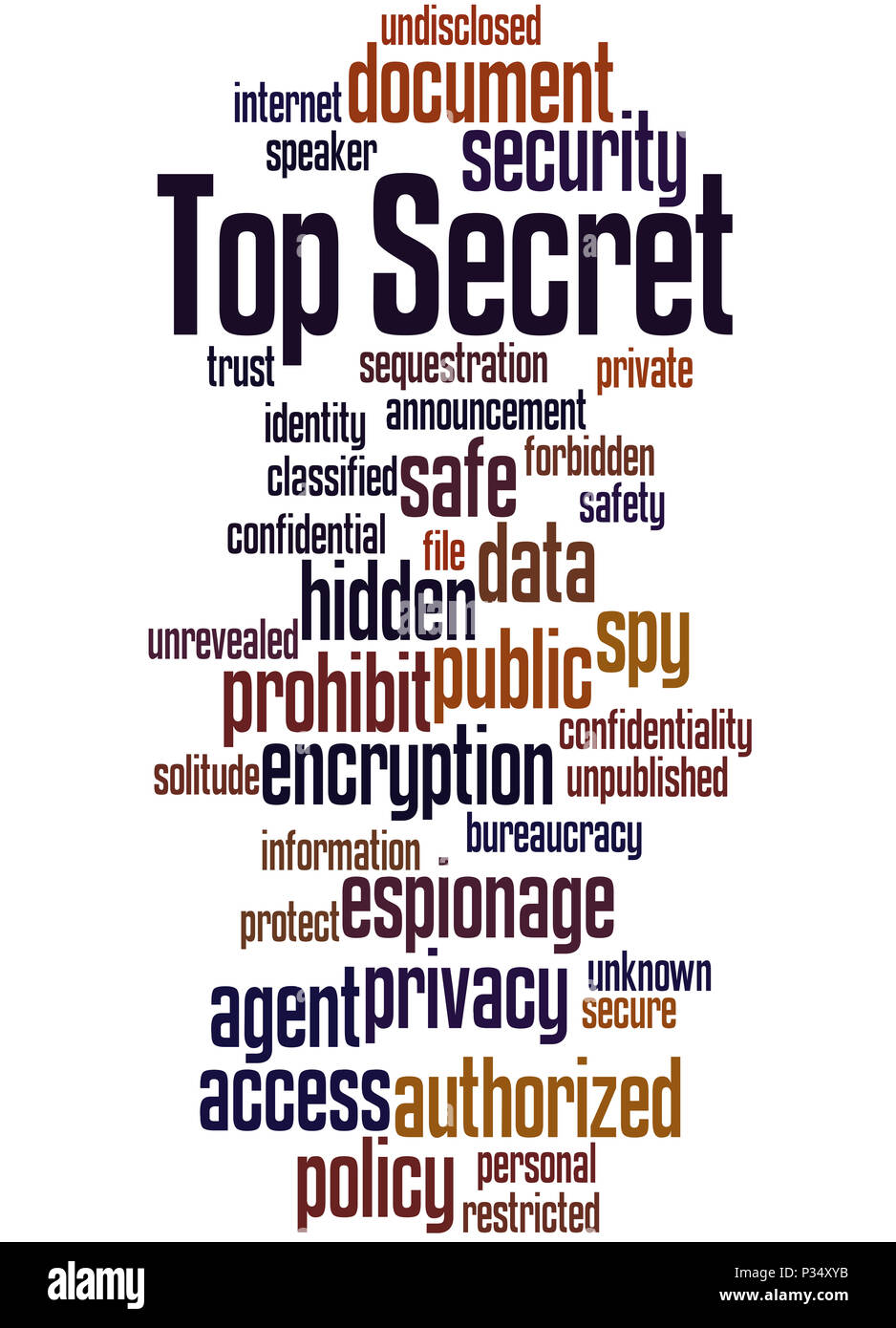 Top Secret, word cloud concept on white background Stock Photo - Alamy
