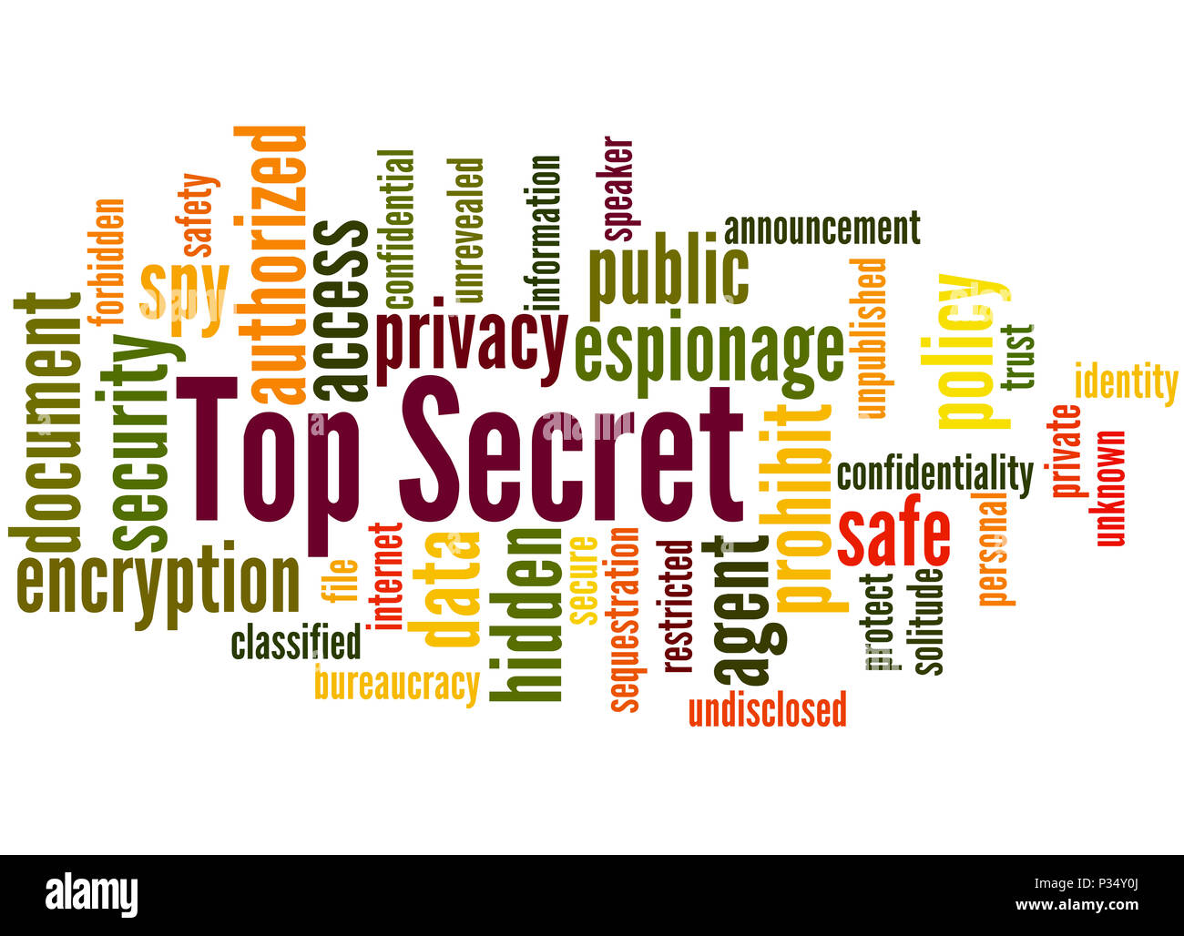 Top Secret, word cloud concept on white background Stock Photo - Alamy