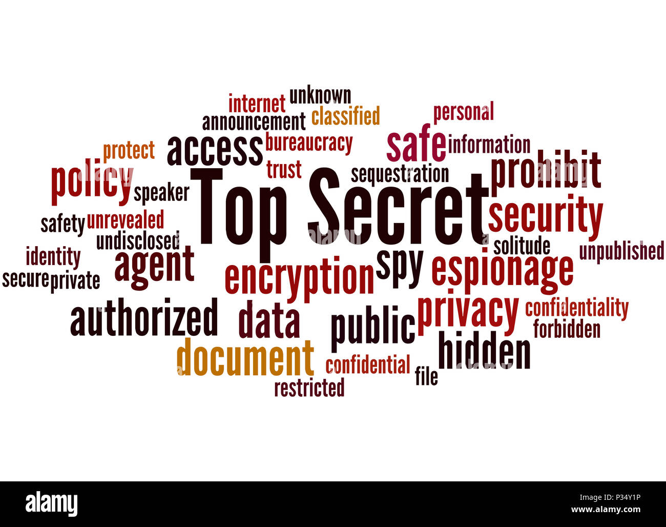 Top Secret, word cloud concept on white background Stock Photo - Alamy