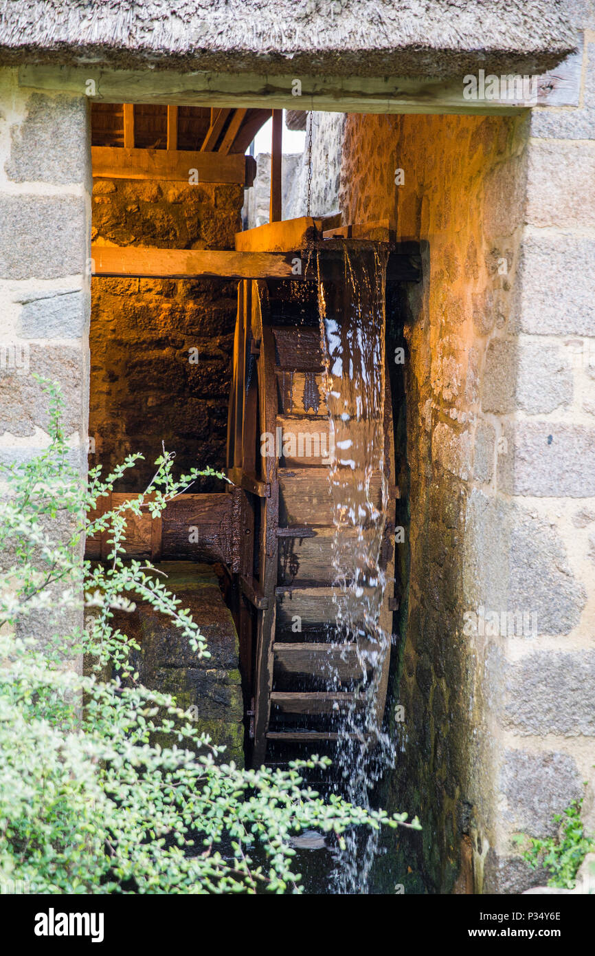 The old wooden mill wheel, in Normandy, France Stock Photo - Alamy
