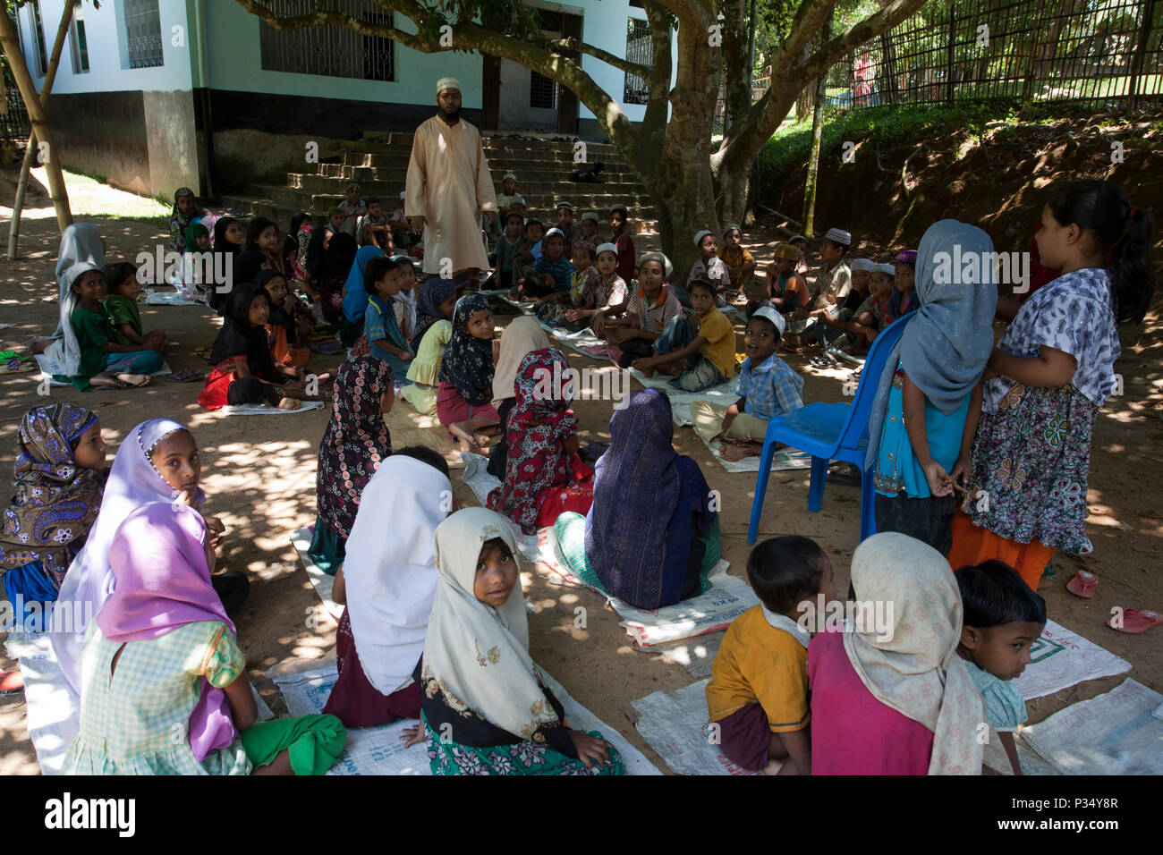 School under a tree hi-res stock photography and images - Alamy