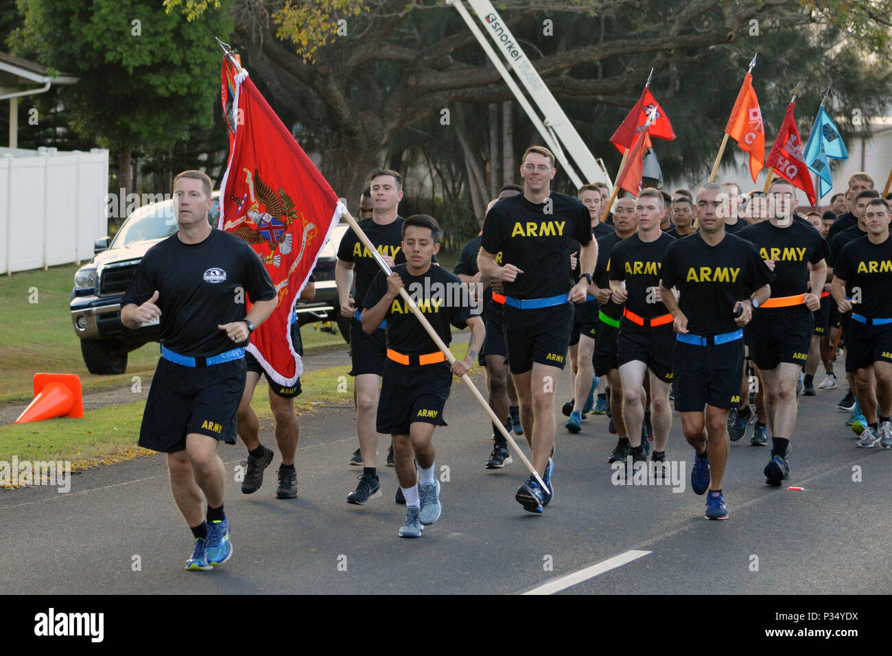 The 25th Infantry Division held a four-mile esprit de corps run in ...