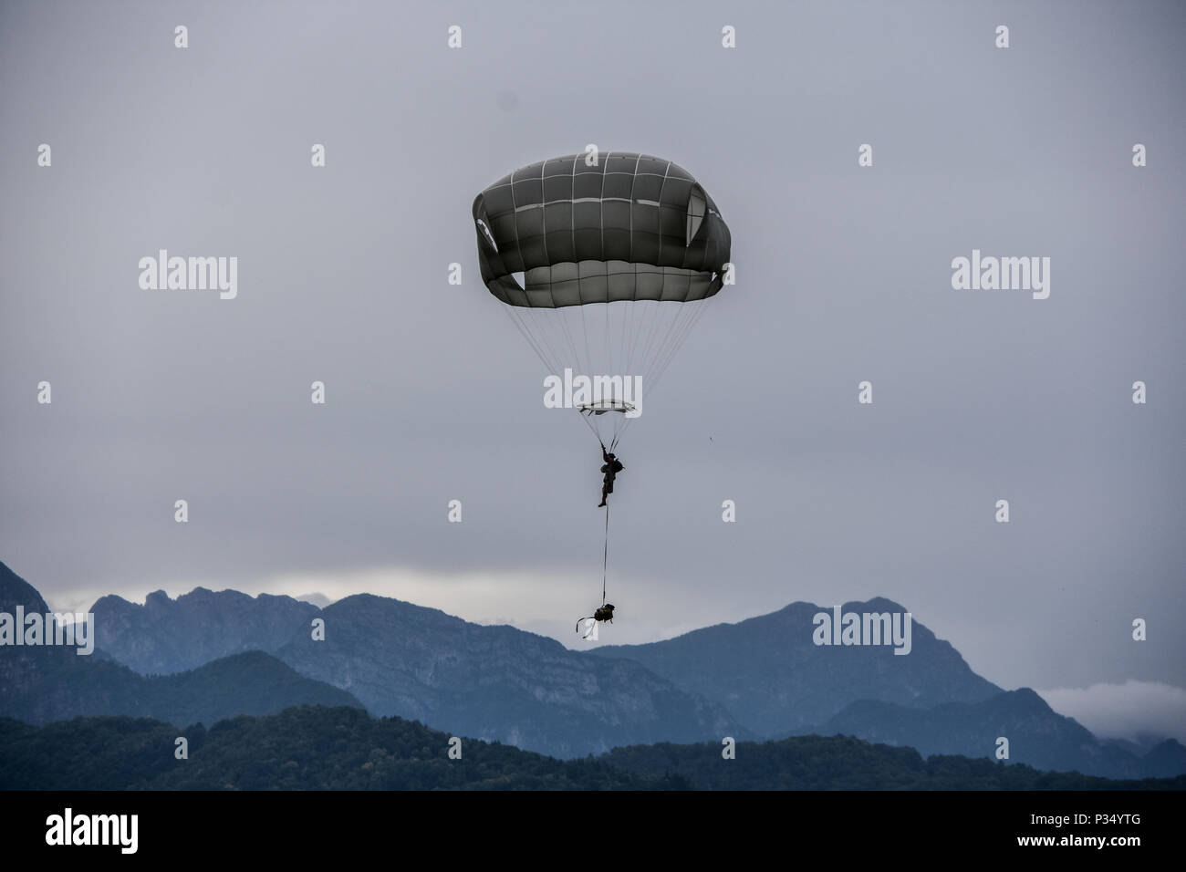 What appears to be a lonely paratrooper, is one of 500 who assaulted ...