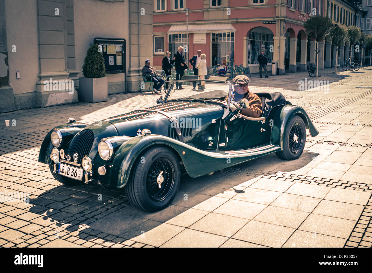 Ludwigsburg, Germany - April 23, 2017: Morgan oldtimer car at the ...