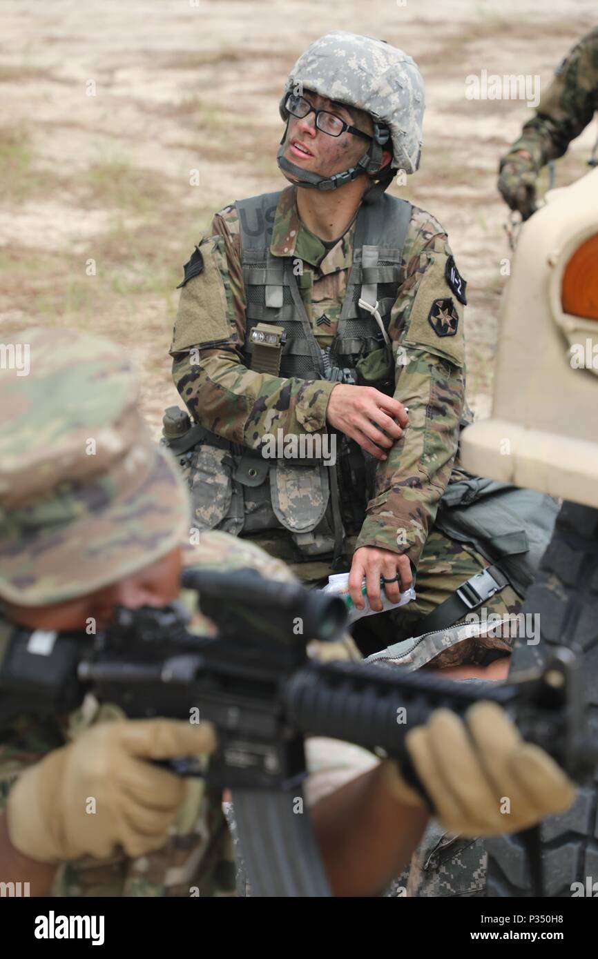 U.S. Army Reserve Sgt. Katie Nadeau, a combat medic from Fort Wayne ...