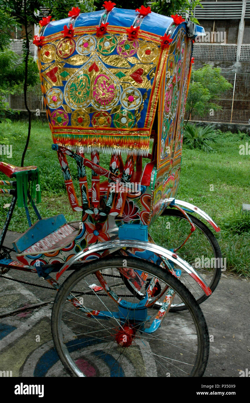 Rickshaw, a traditional vehicle of Bangladesh. Dhaka, Bangladesh Stock ...